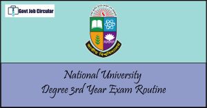 NU Degree 3rd Year Exam Routine 2025 [Session 2023]